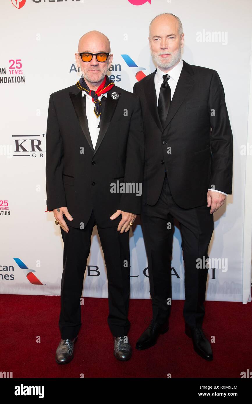 New York, NY, USA. 5th Nov, 2018. Michael Stipe, Douglas Coupland at ...