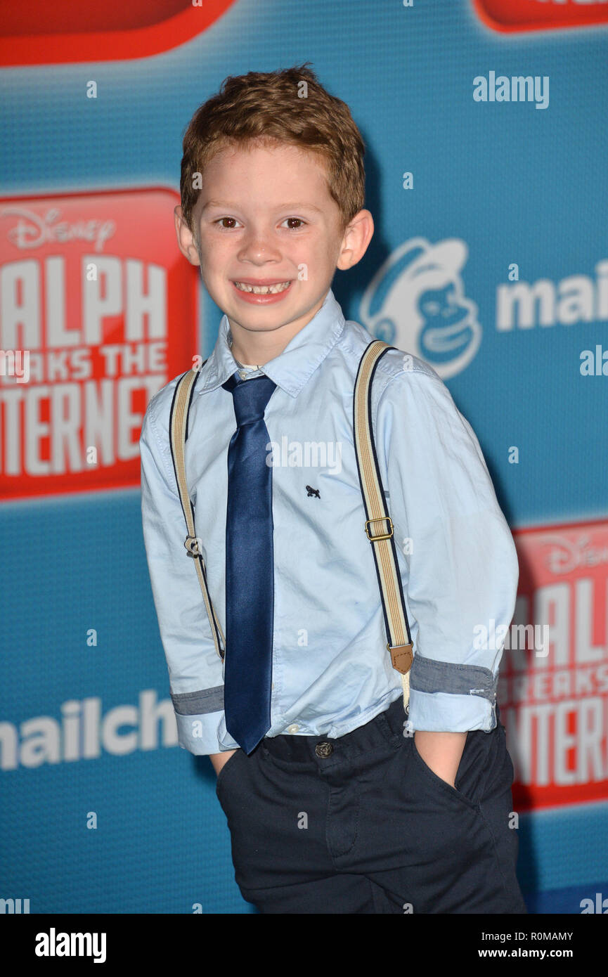 Los Angeles, USA. November 05, 2018: Gavin Thomas at the world premiere of "Ralph Breaks The ...