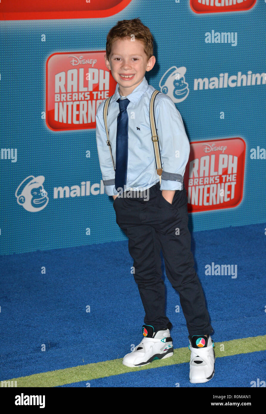 Los Angeles, USA. November 05, 2018: Gavin Thomas at the world premiere of "Ralph Breaks The ...