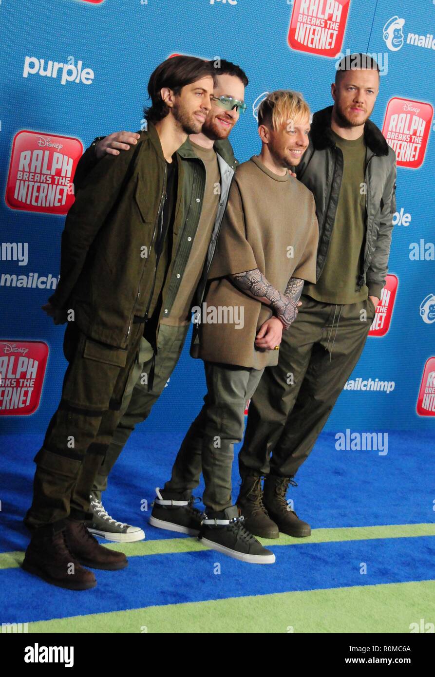 Los Angeles, USA. 5th Nov 2018. (L-R) Singers/musicians Daniel Wayne ...