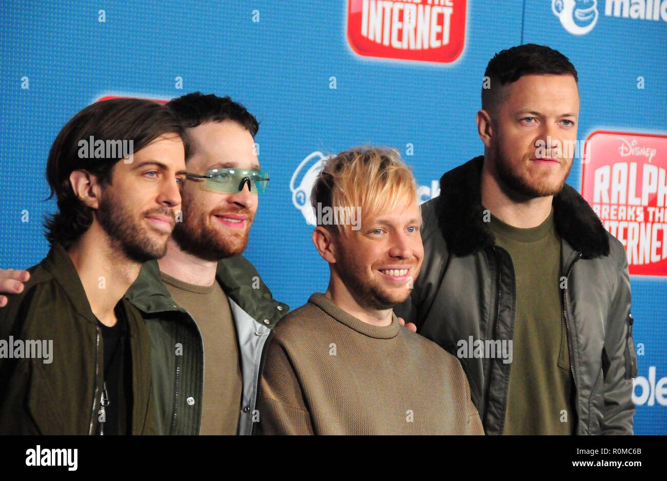Los Angeles, USA. 5th Nov 2018. (L-R) Singers/musicians Daniel Wayne ...