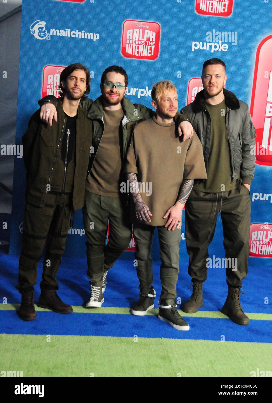 Los Angeles, USA. 5th Nov 2018. (L-R) Singers/musicians Daniel Wayne ...