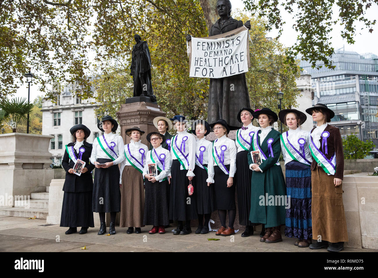 London, UK. 6th November, 2018. Activists from Feminist Fightback ...