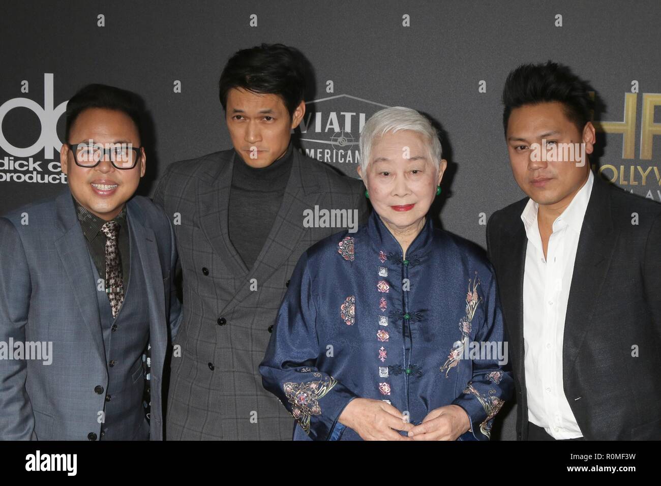 Beverly Hills, CA. 4th Nov, 2018. Nico Santos, Harry Shum Jr, Lisa Lu ...