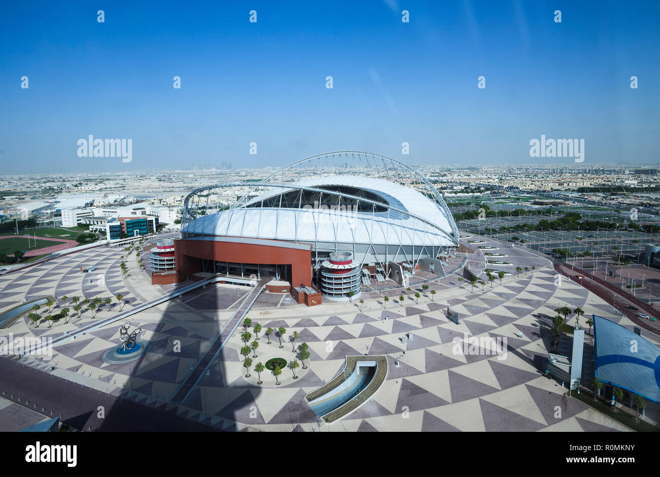 Doha, Katar. 30th Oct, 2018. Khalifa Stadium in the Aspire Zone in Doha ...