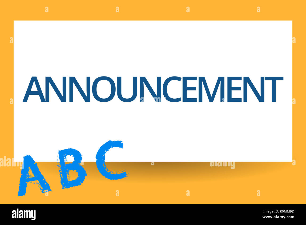 Text sign showing Announcement. Conceptual photo Formal public ...