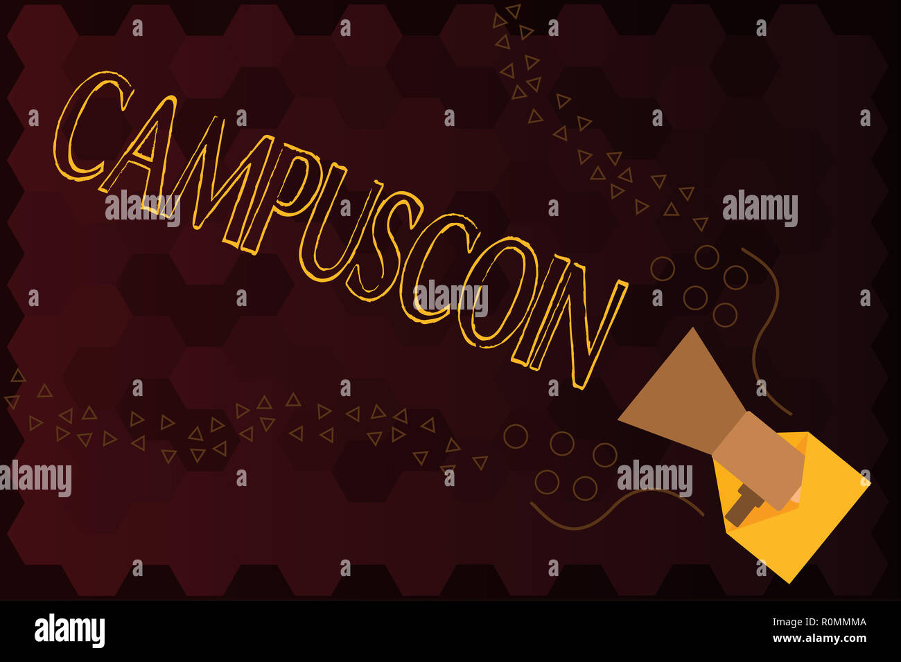 Handwriting text Campuscoin. Concept meaning Decentralized ...