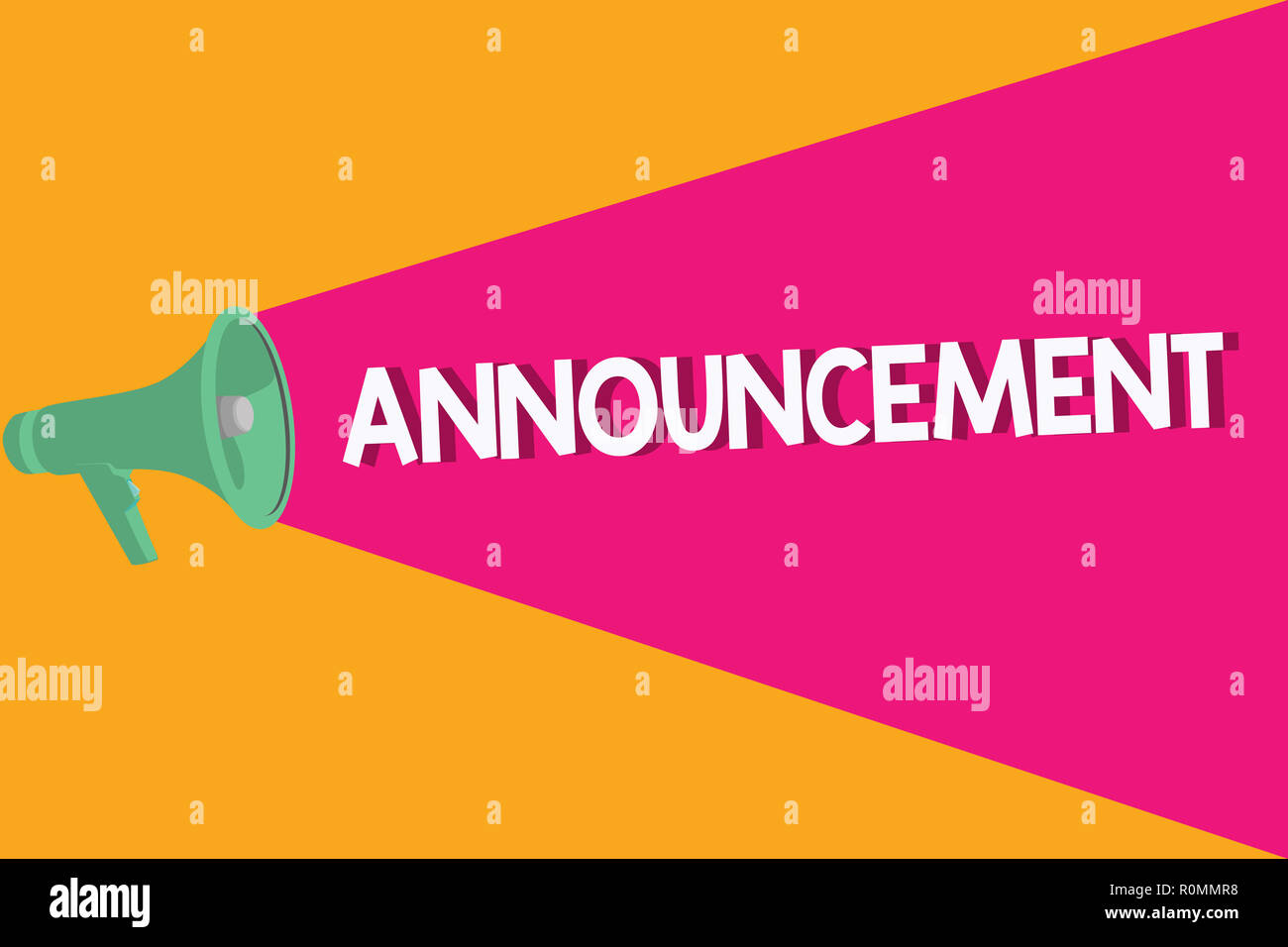 Text sign showing Announcement. Conceptual photo Formal public ...