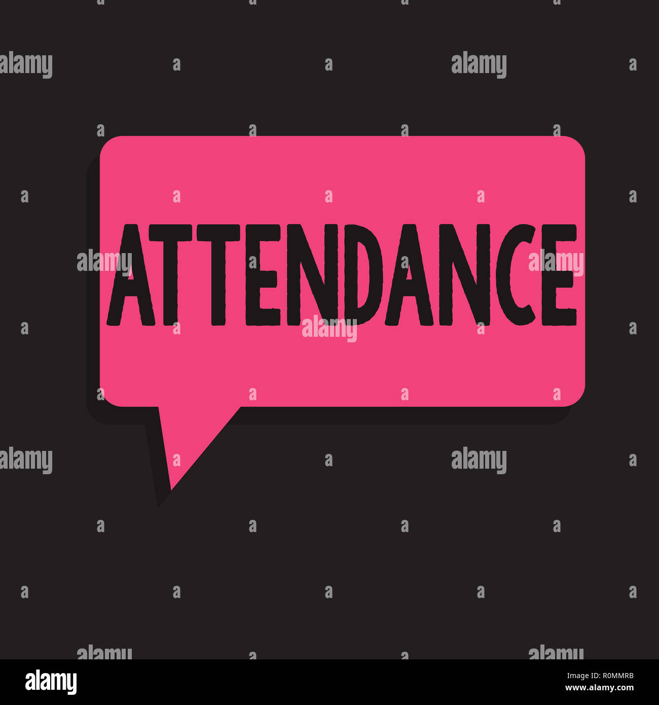 Writing note showing Attendance. Business photo showcasing Going ...