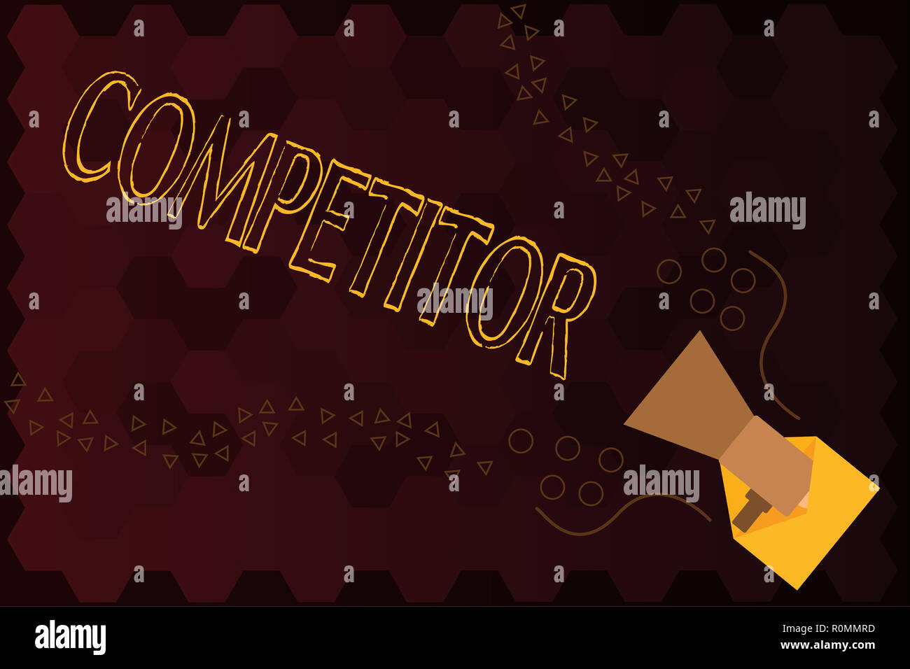 Handwriting text Competitor. Concept meaning Person who takes part in ...