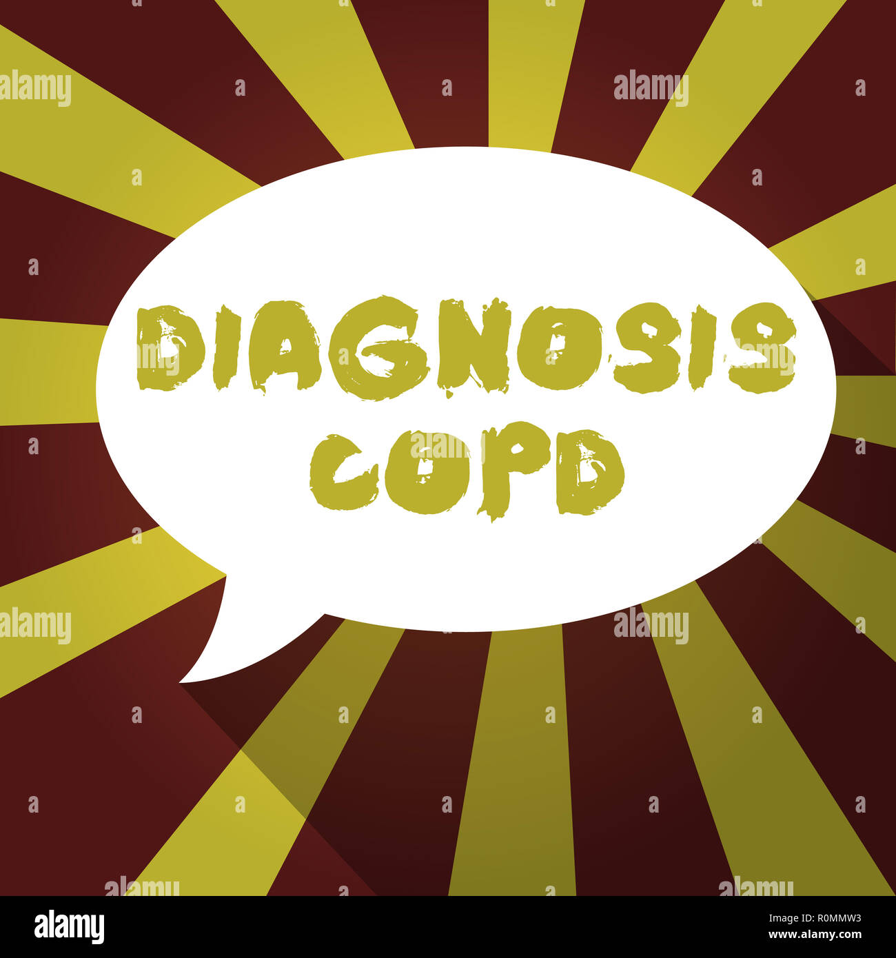 Text sign showing Diagnosis Copd. Conceptual photo obstruction of lung ...
