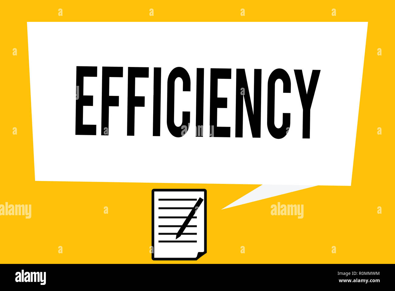 Handwriting text writing Efficiency. Concept meaning State or quality ...