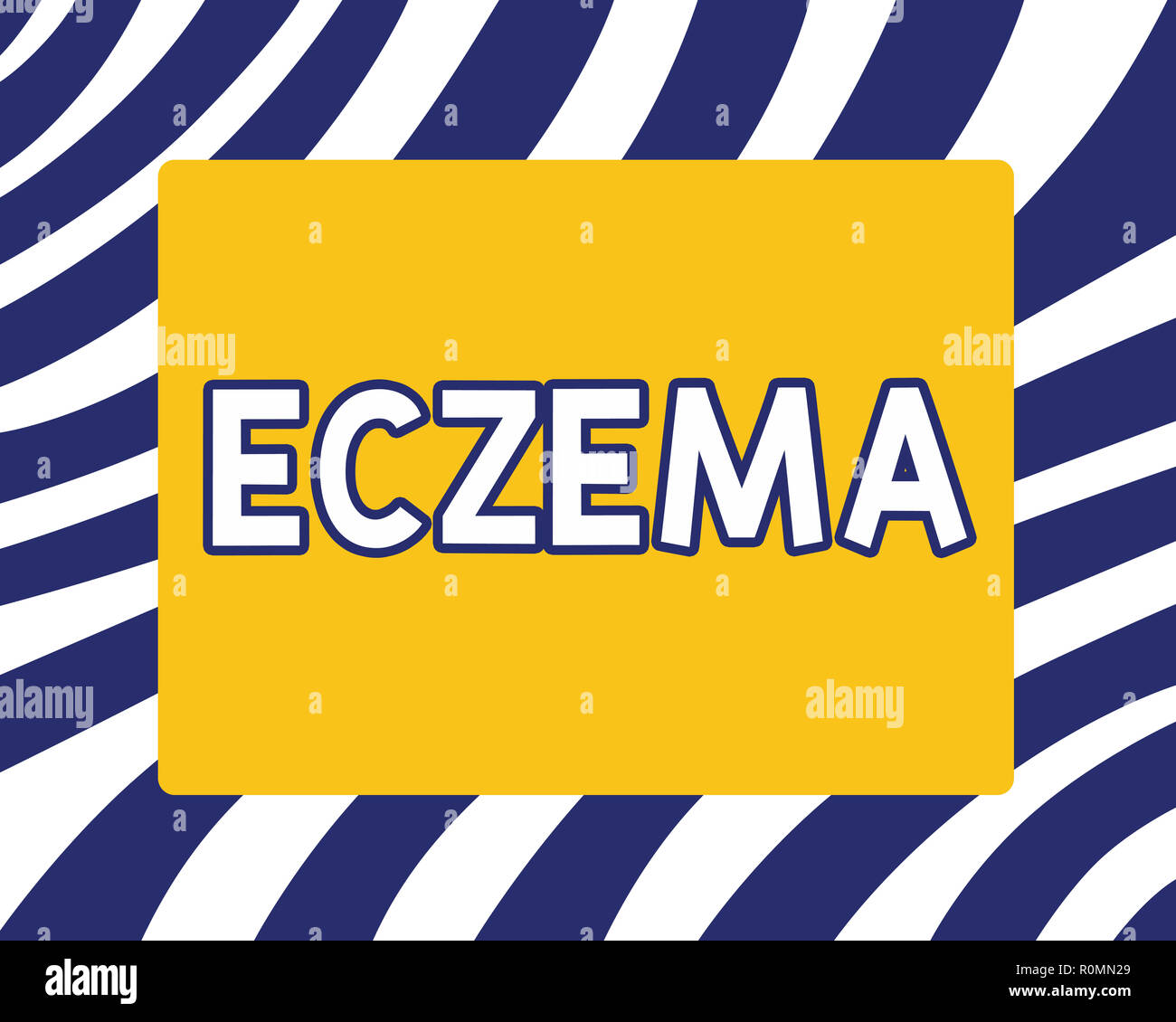 Handwriting text writing Eczema. Concept meaning Skin condition marked ...