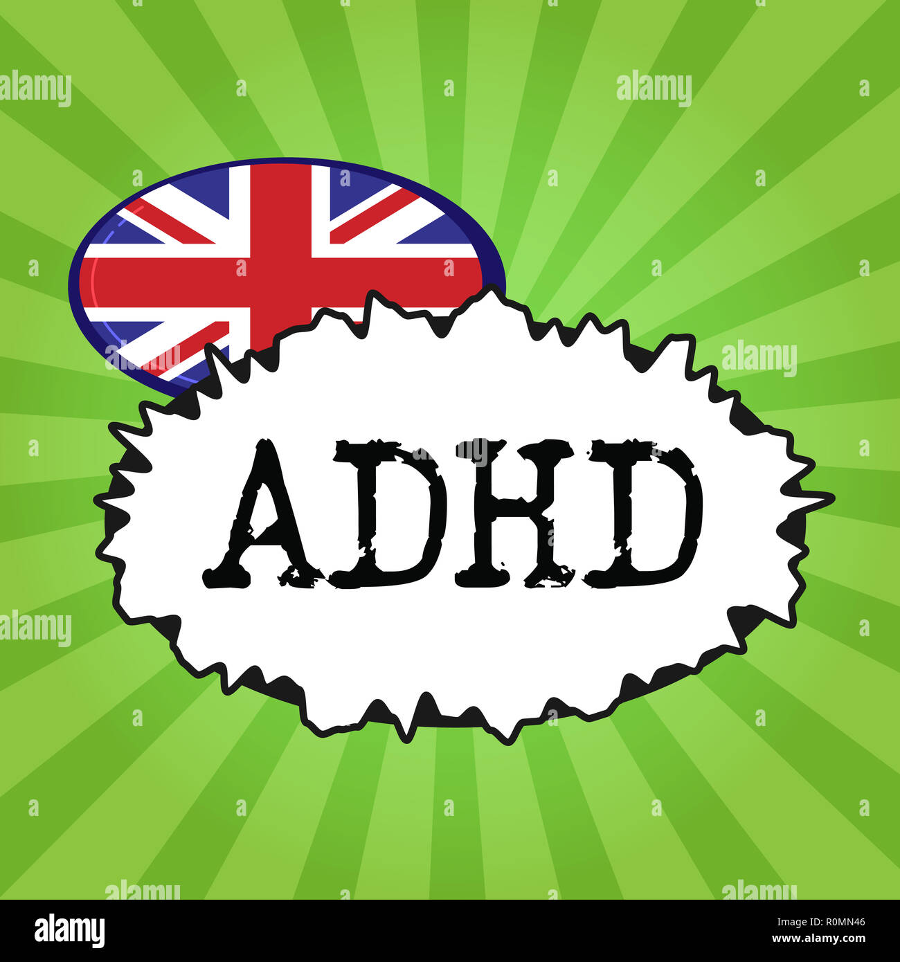 Handwriting text writing Adhd. Concept meaning Mental health disorder ...