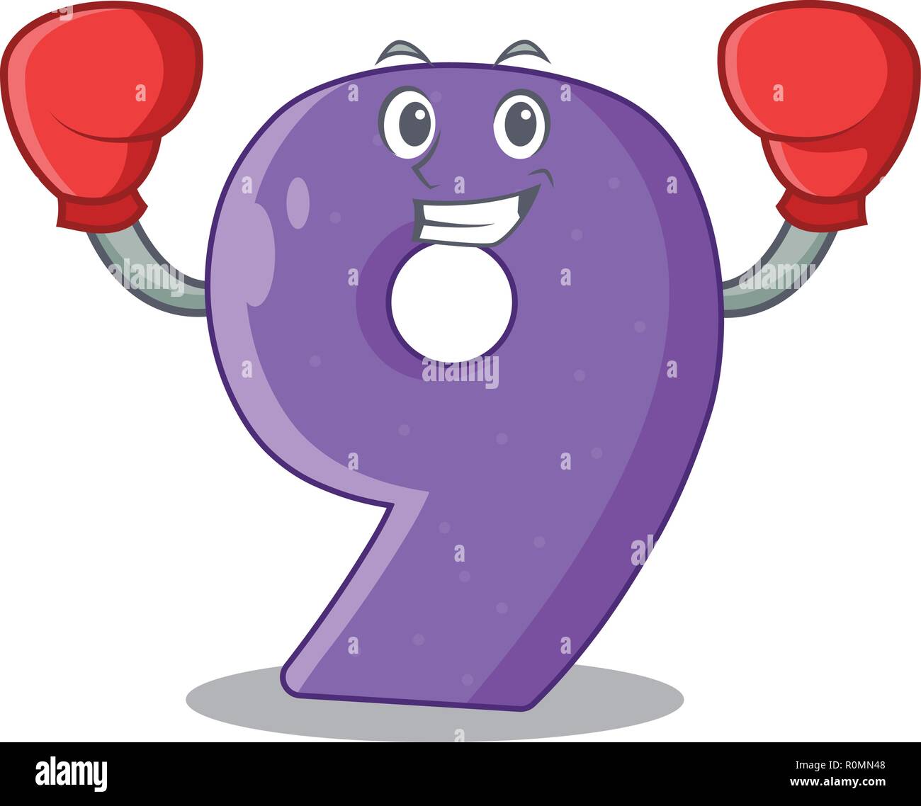 Boxing mock interior font number on cartoon Stock Vector Image & Art ...