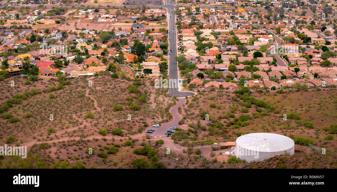 Arizona cityscape views with houses and roads Stock Photo - Alamy
