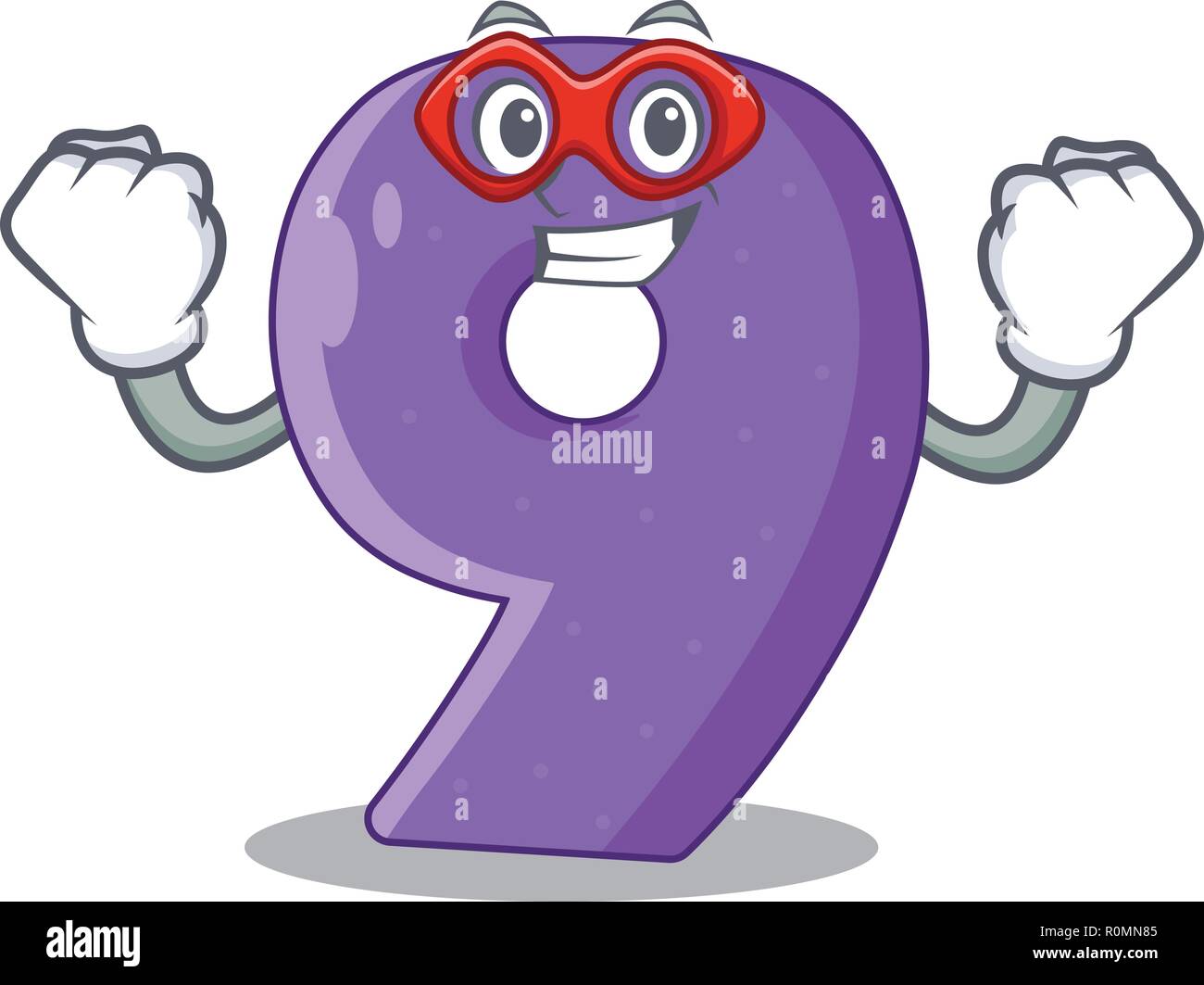 Super hero number nine athletics the shaped character Stock Vector ...