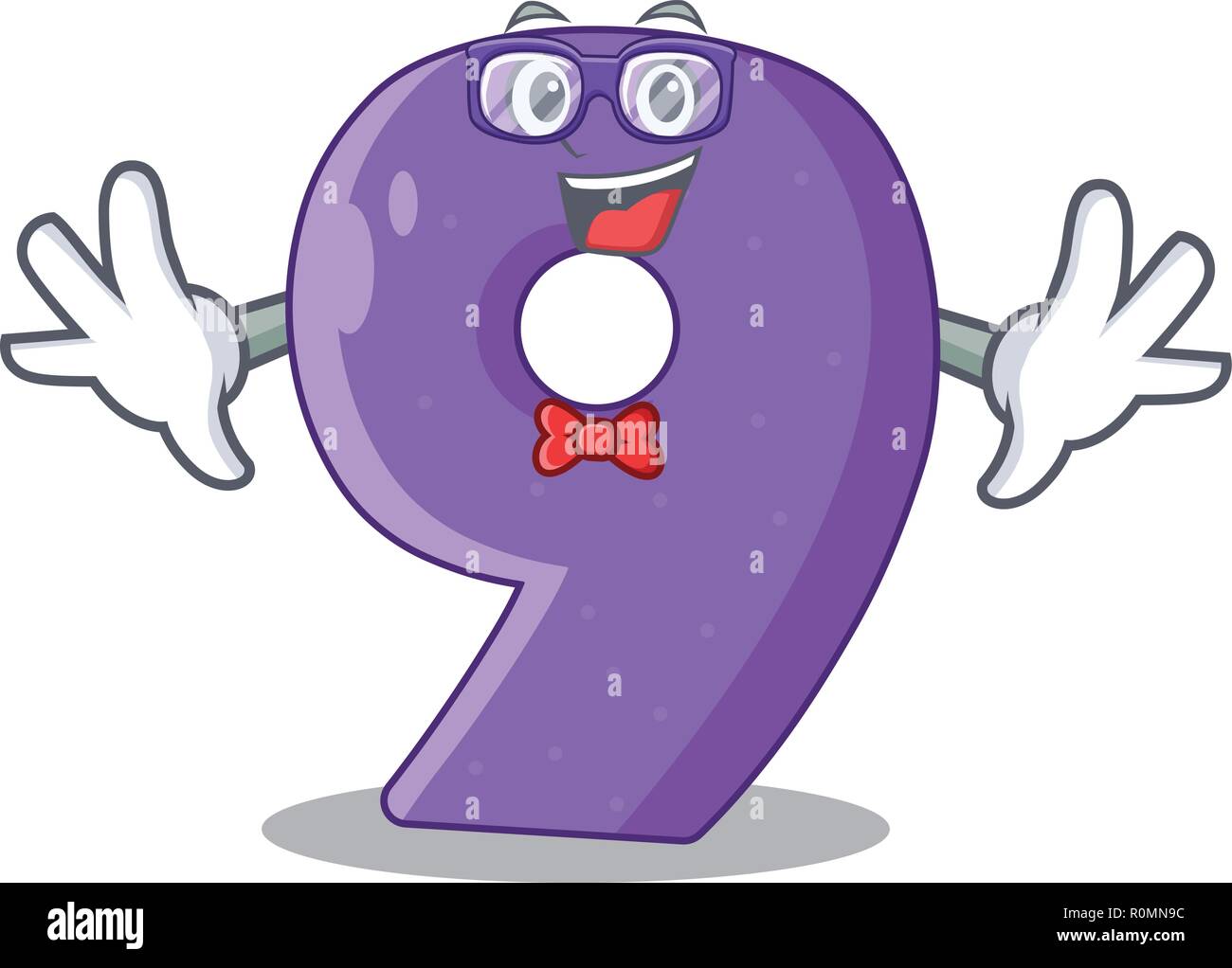 Geek number nine athletics the shaped character Stock Vector Image ...