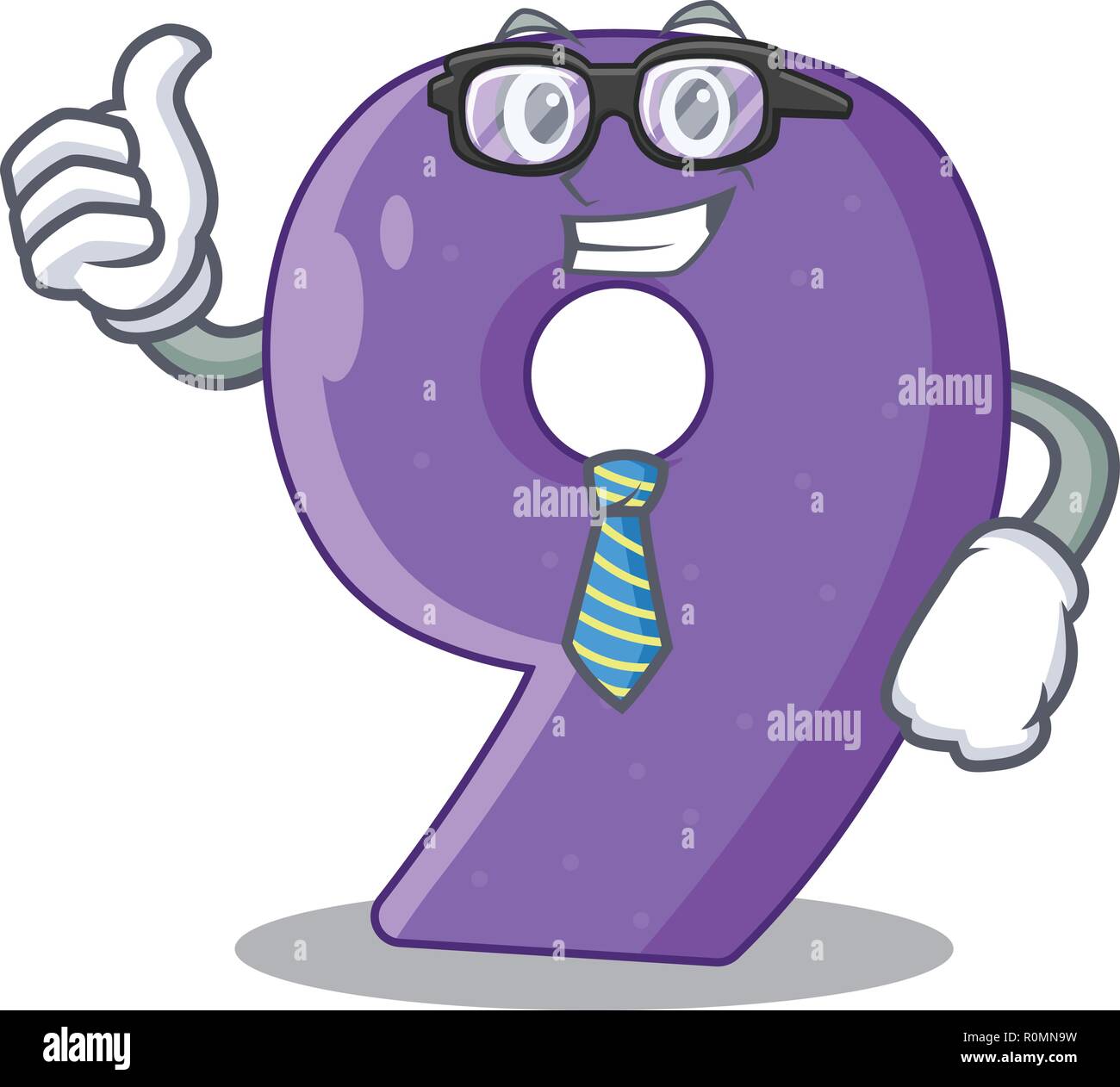 Businessman number nine athletics the shaped character Stock Vector ...