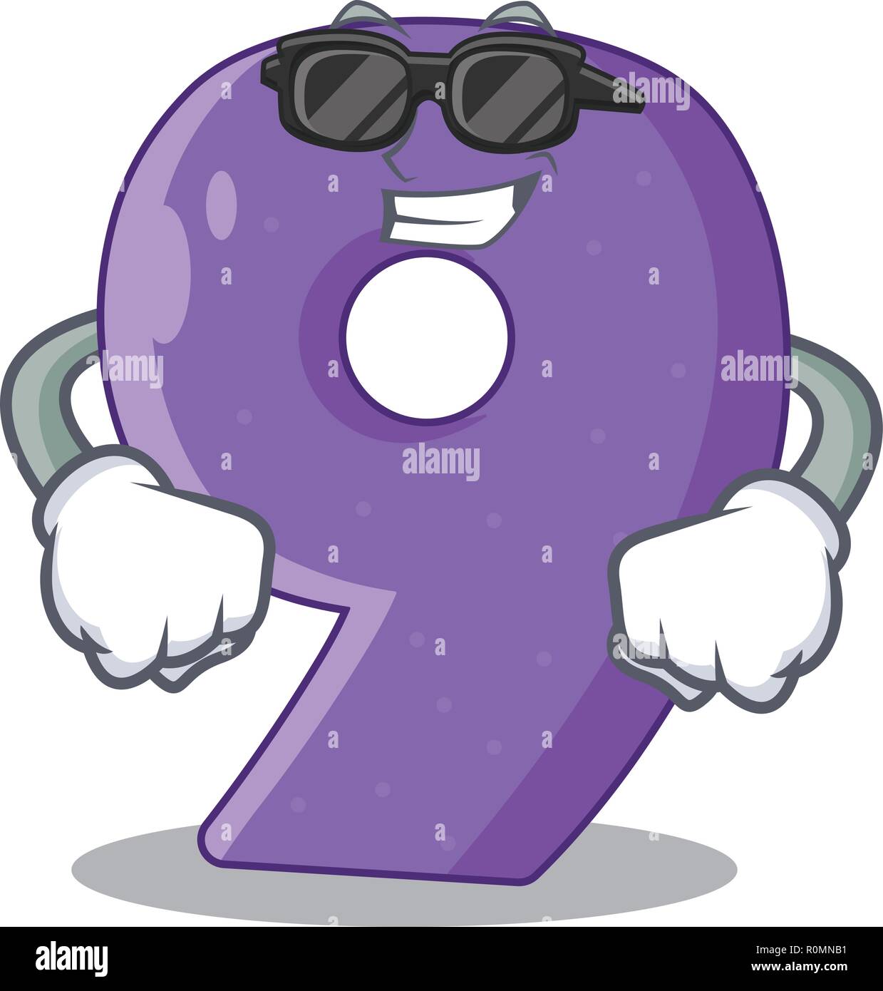 Super cool number nine athletics the shaped character Stock Vector ...