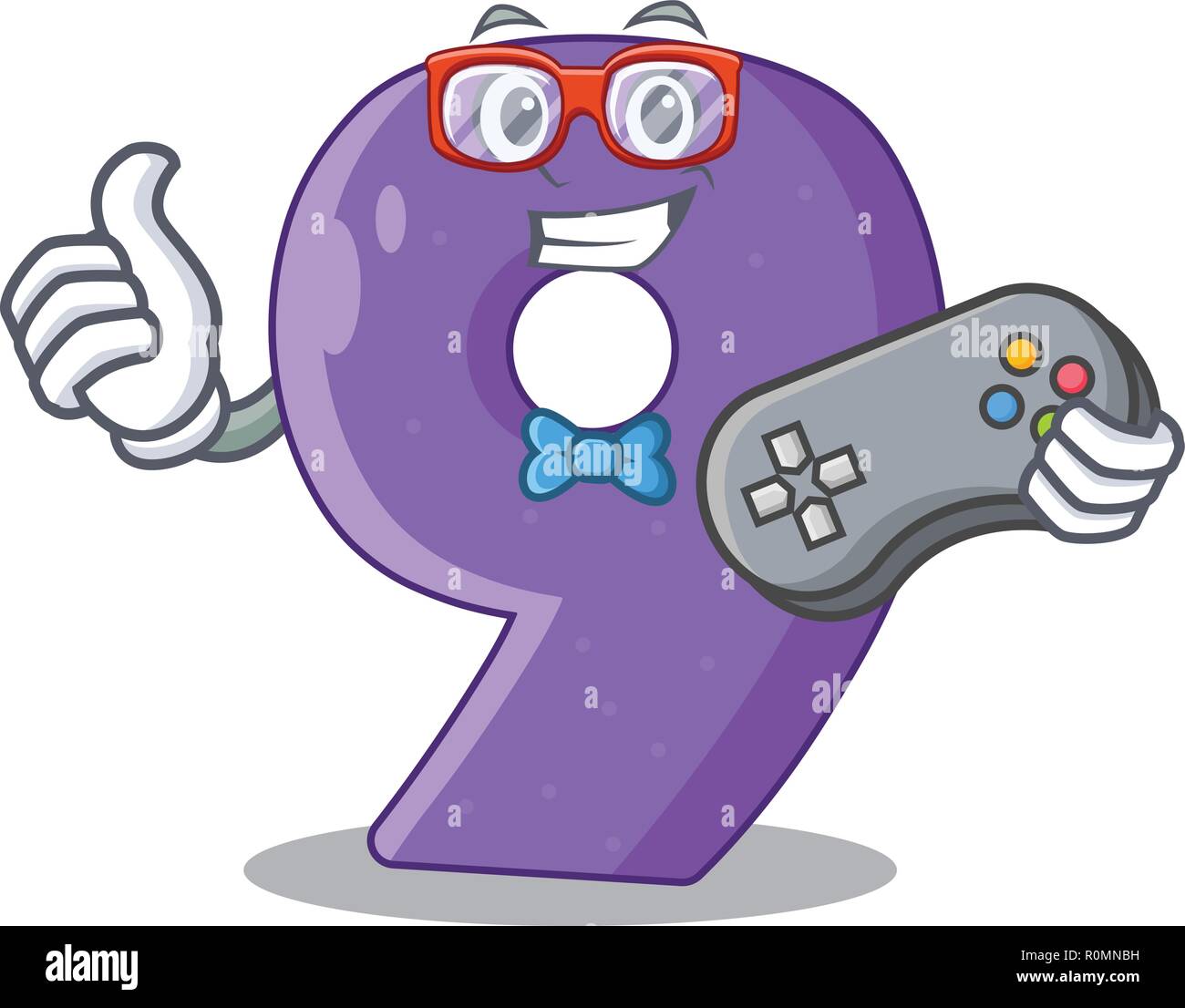 Gamer number Nine balloon font shaped charcter Stock Vector Image & Art ...