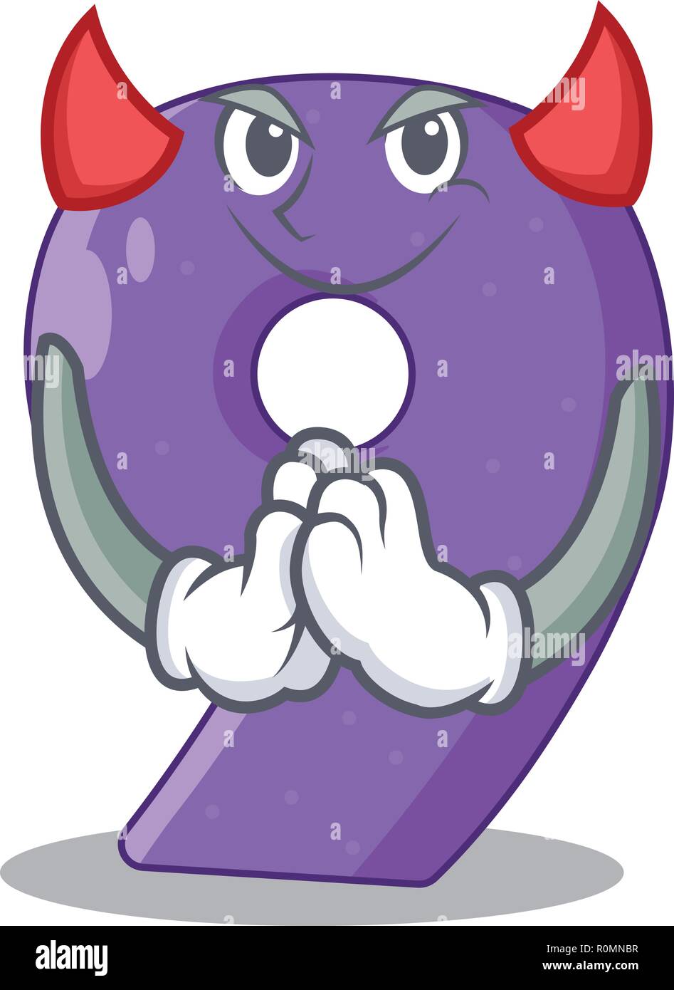 Devil number Nine balloon font shaped charcter Stock Vector Image & Art ...