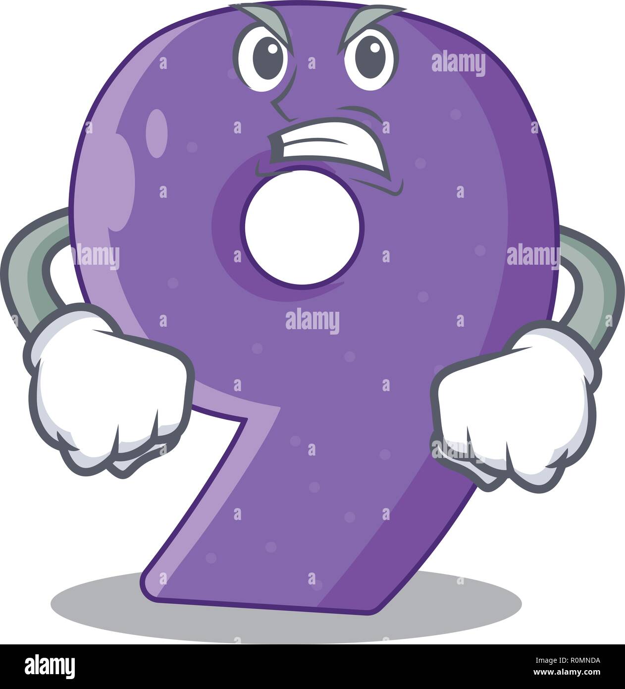 Angry number Nine balloon font shaped charcter Stock Vector Image & Art ...