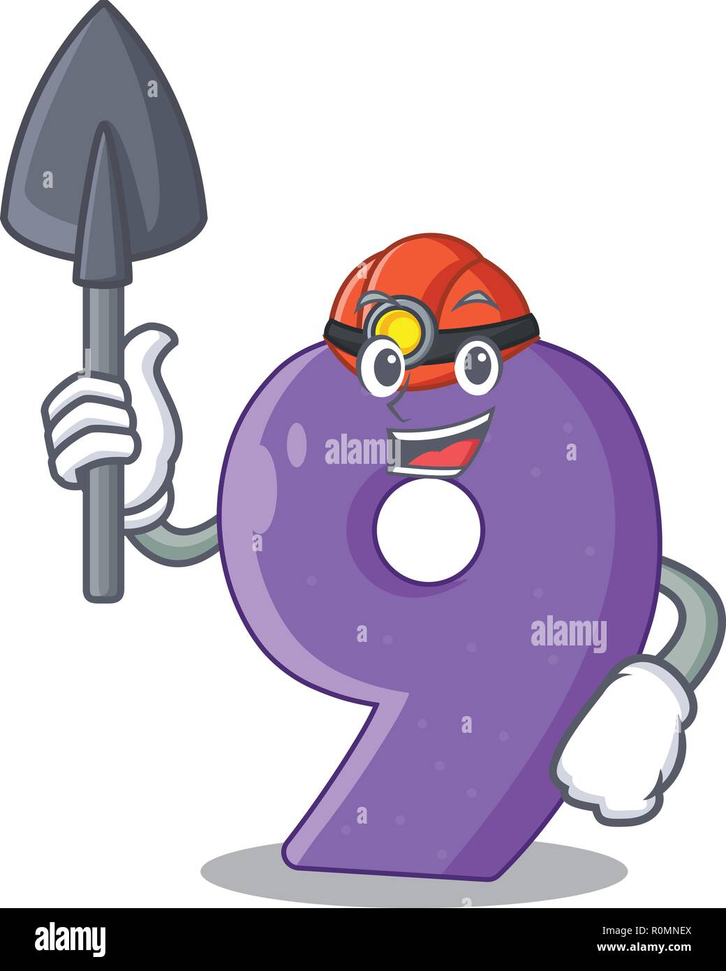 Miner number Nine balloon font shaped charcter Stock Vector Image & Art ...