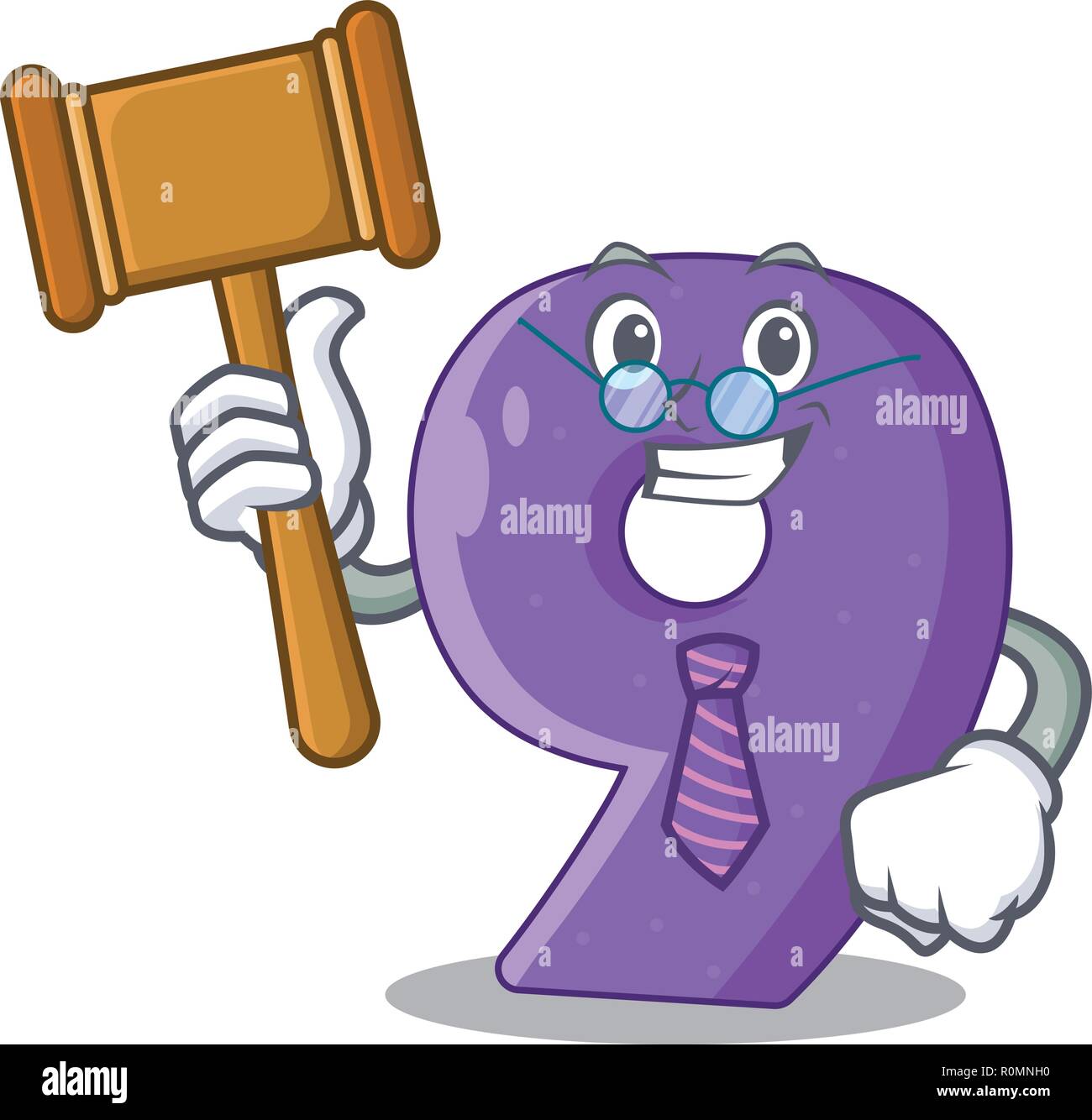 Judge paper cut number Nine letter mascot Stock Vector Image & Art - Alamy