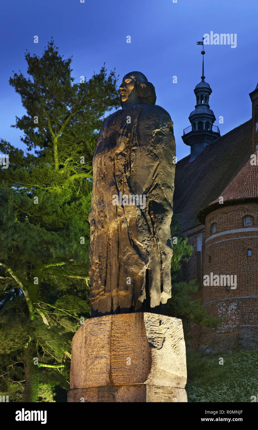Monument to Nicolaus Copernicus at Cathedral hill in Frombork. Poland ...