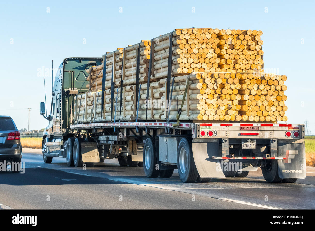 Big truck transporting wood trunks hi-res stock photography and images ...