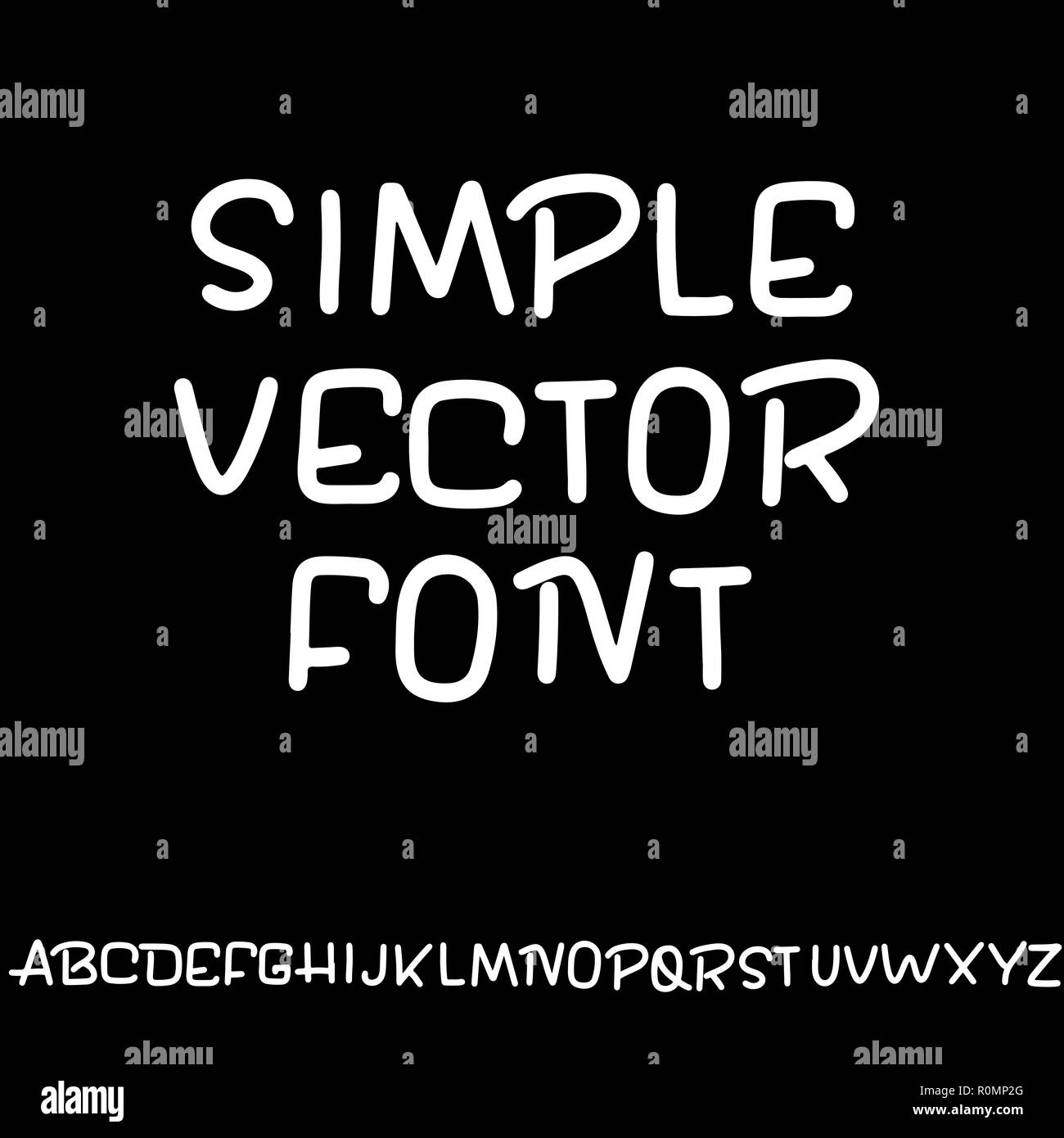 Simple alphabet. Modern font. Vector illustration Stock Vector Image ...