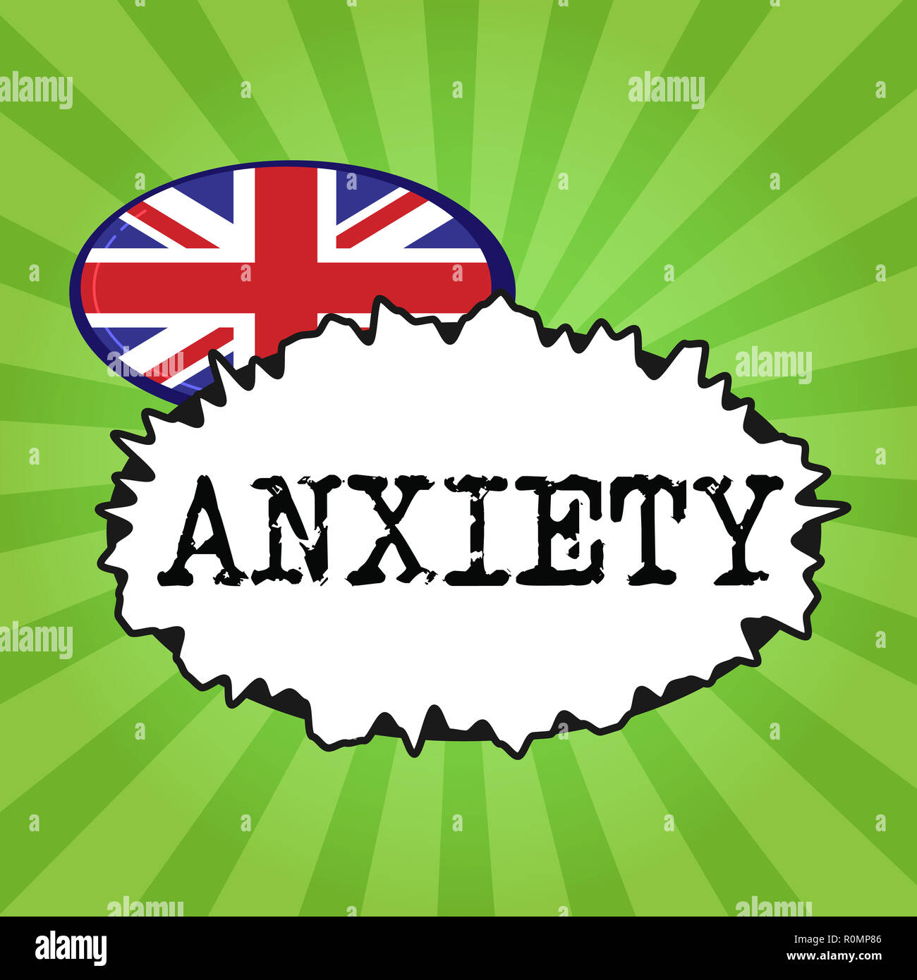 Handwriting text writing Anxiety. Concept meaning Excessive uneasiness ...