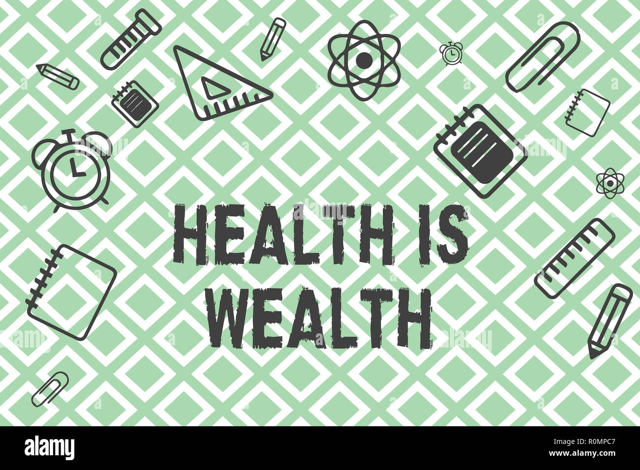 Handwriting Text Health Is Wealth Concept Meaning Being Healthy Is