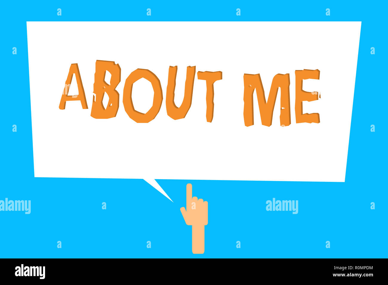 Conceptual hand writing showing About Me. Business photo showcasing My ...