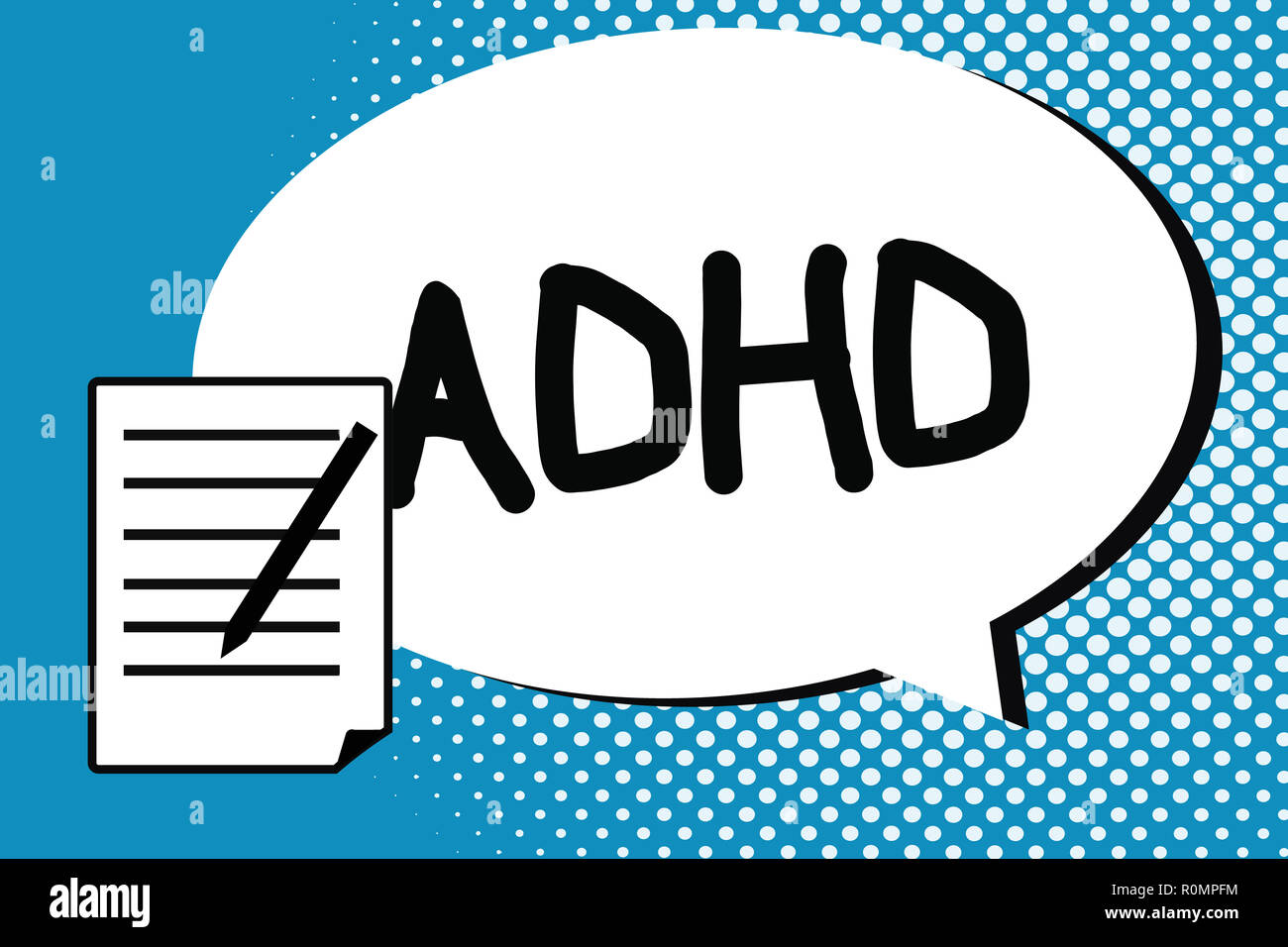 Handwriting text writing Adhd. Concept meaning Mental health disorder ... Handwriting text writing Adhd. Concept meaning Mental health disorder ...