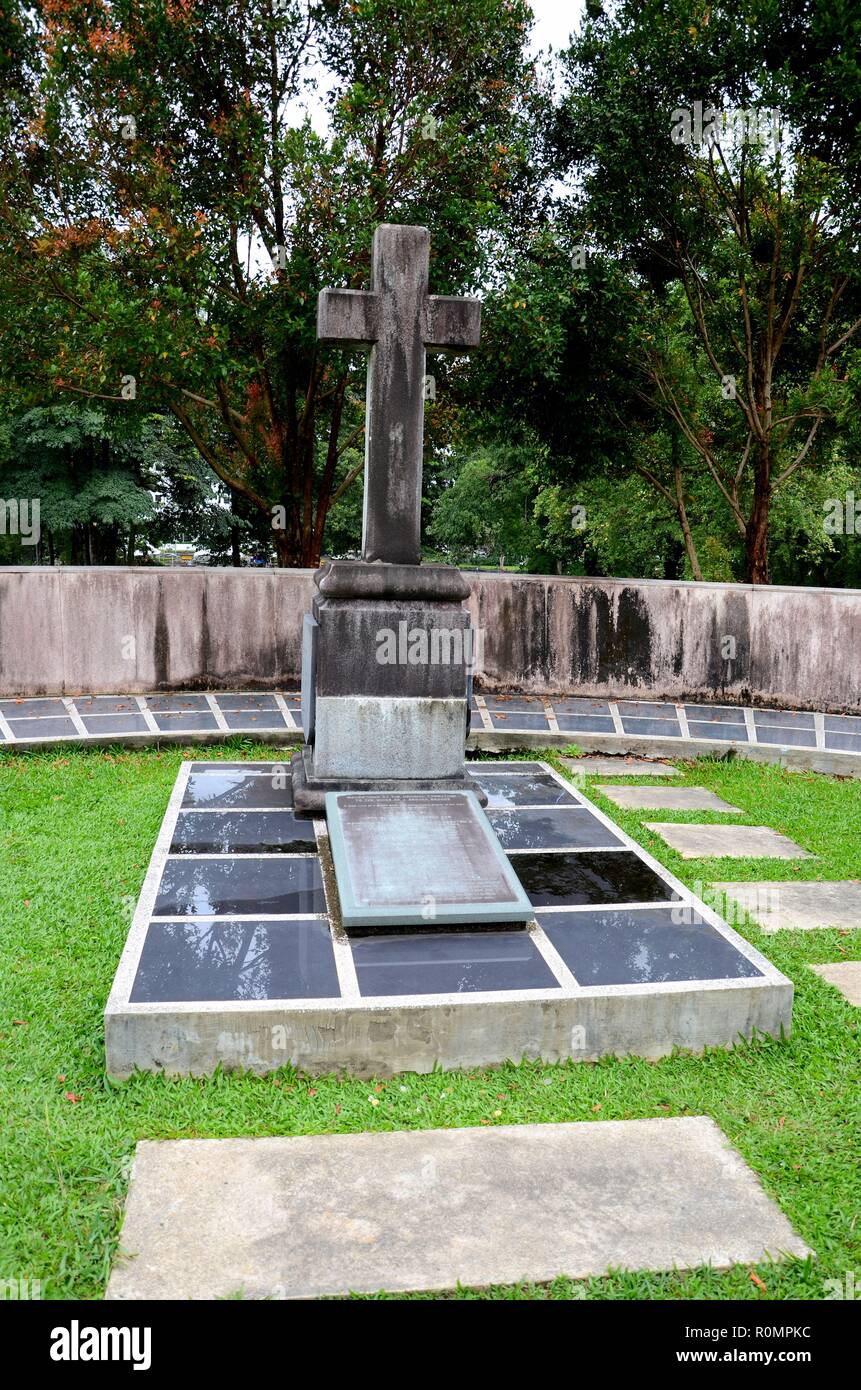 Grave of member of Brooke family White Rajah of Sarawak Fort Margherita ...