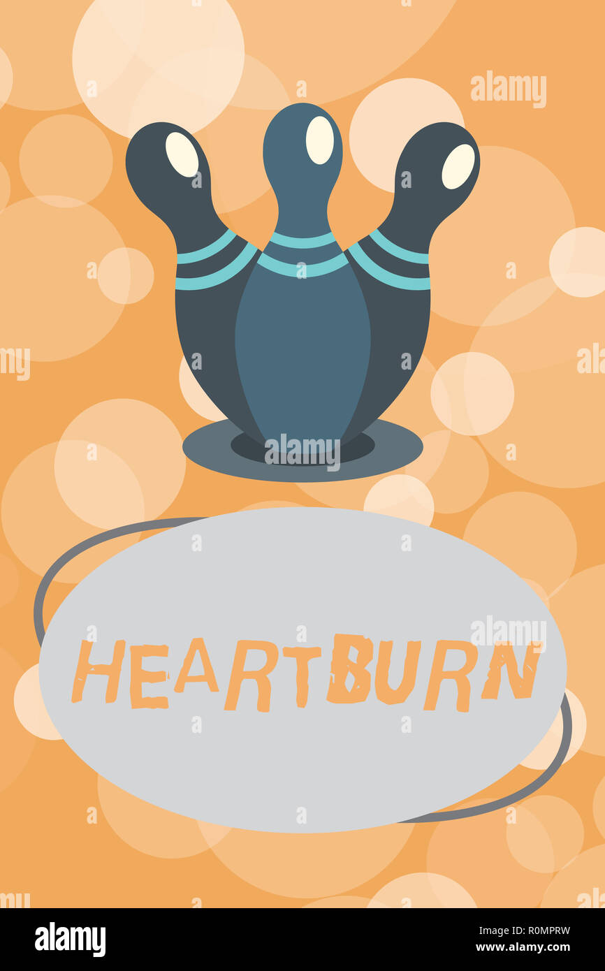 Text sign showing Heartburn. Conceptual photo Irritation of the ...