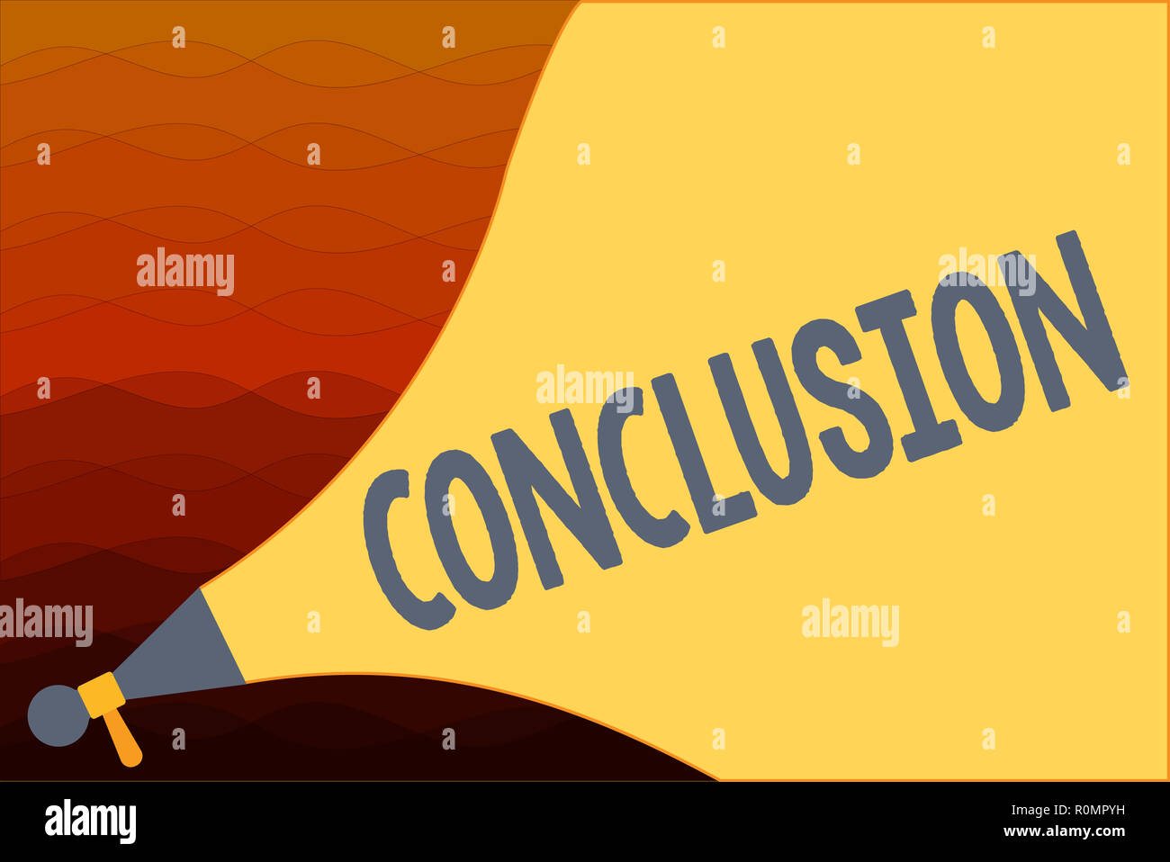 Text sign showing Conclusion. Conceptual photo Results analysis Final ...