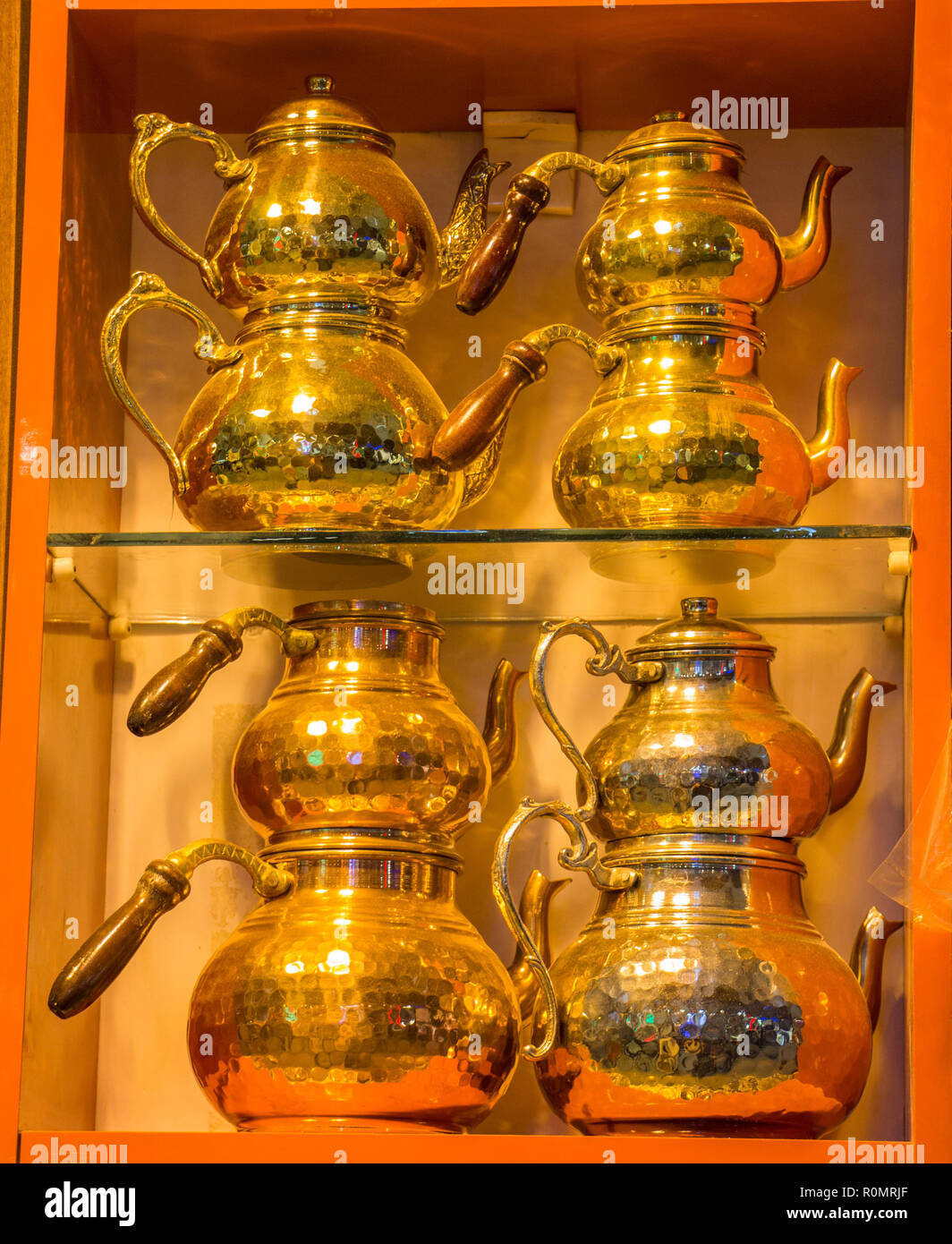 Turkish tea pot made in a traditional style Stock Photo - Alamy