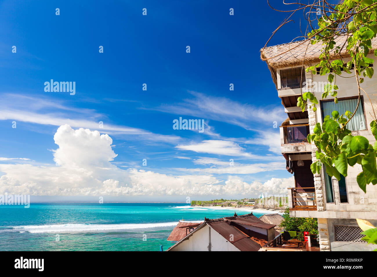 Nature landscape tropical island of Bali with scenery hotel in ...