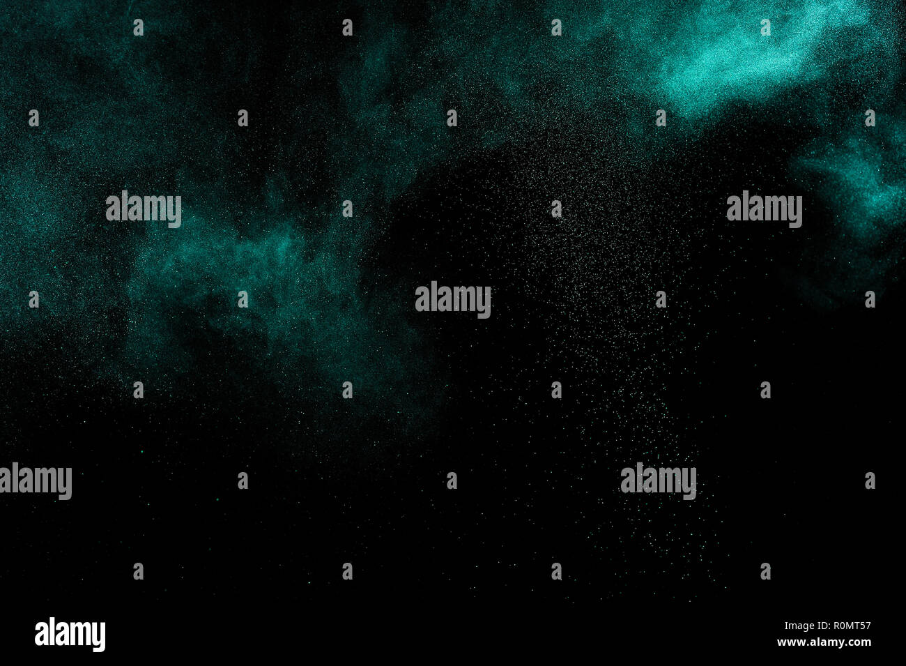 Abstract aquamarine paint Holi. Abstract aquamarine powder explosion on ...