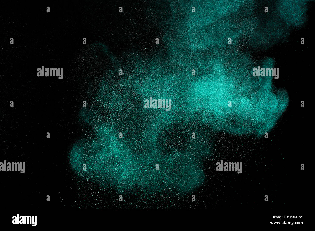 Abstract aquamarine paint Holi. Abstract aquamarine powder explosion on ...