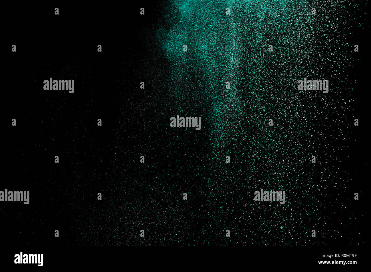 Abstract aquamarine paint Holi. Abstract aquamarine powder explosion on ...