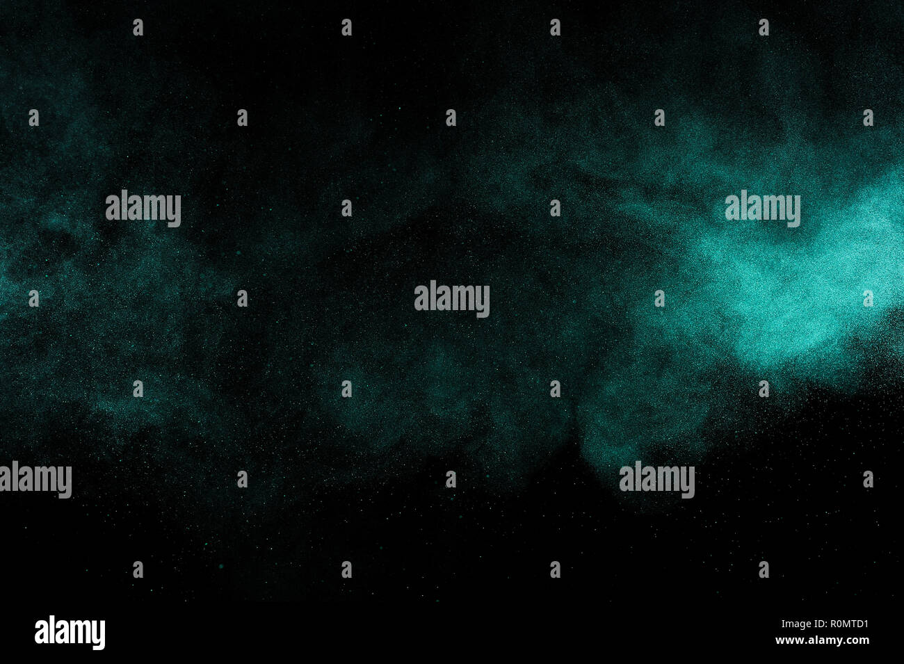 Abstract aquamarine paint Holi. Abstract aquamarine powder explosion on ...