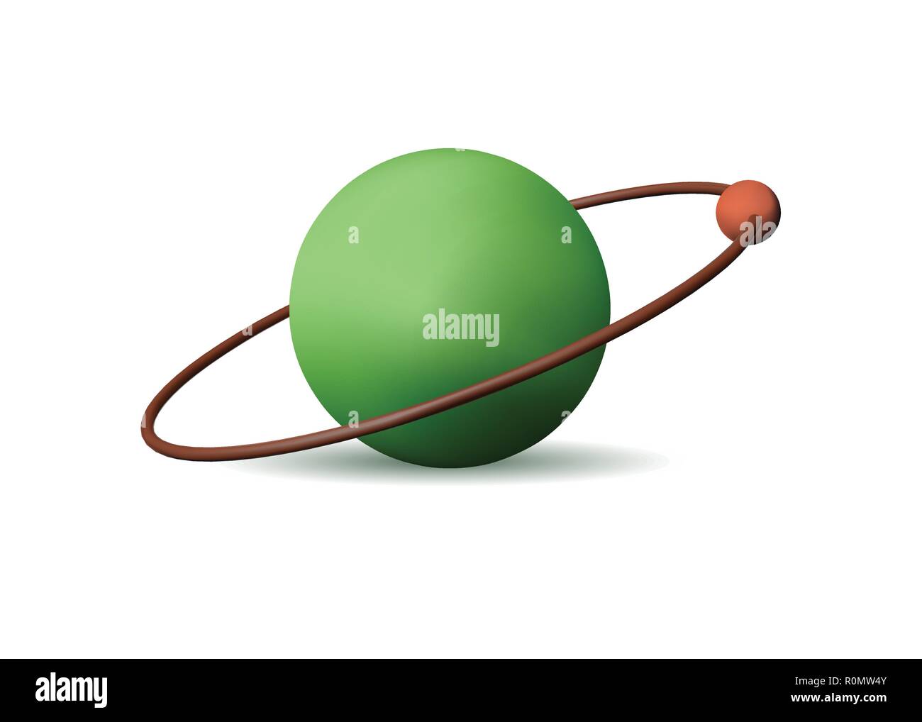 Threedimensional atom. Chemical model. Science and education. Vector ...