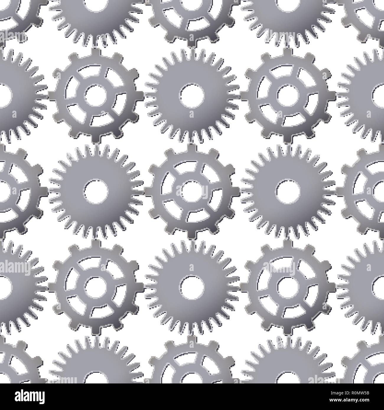 Seamless pattern background with metallic gears. Vector illustration ...