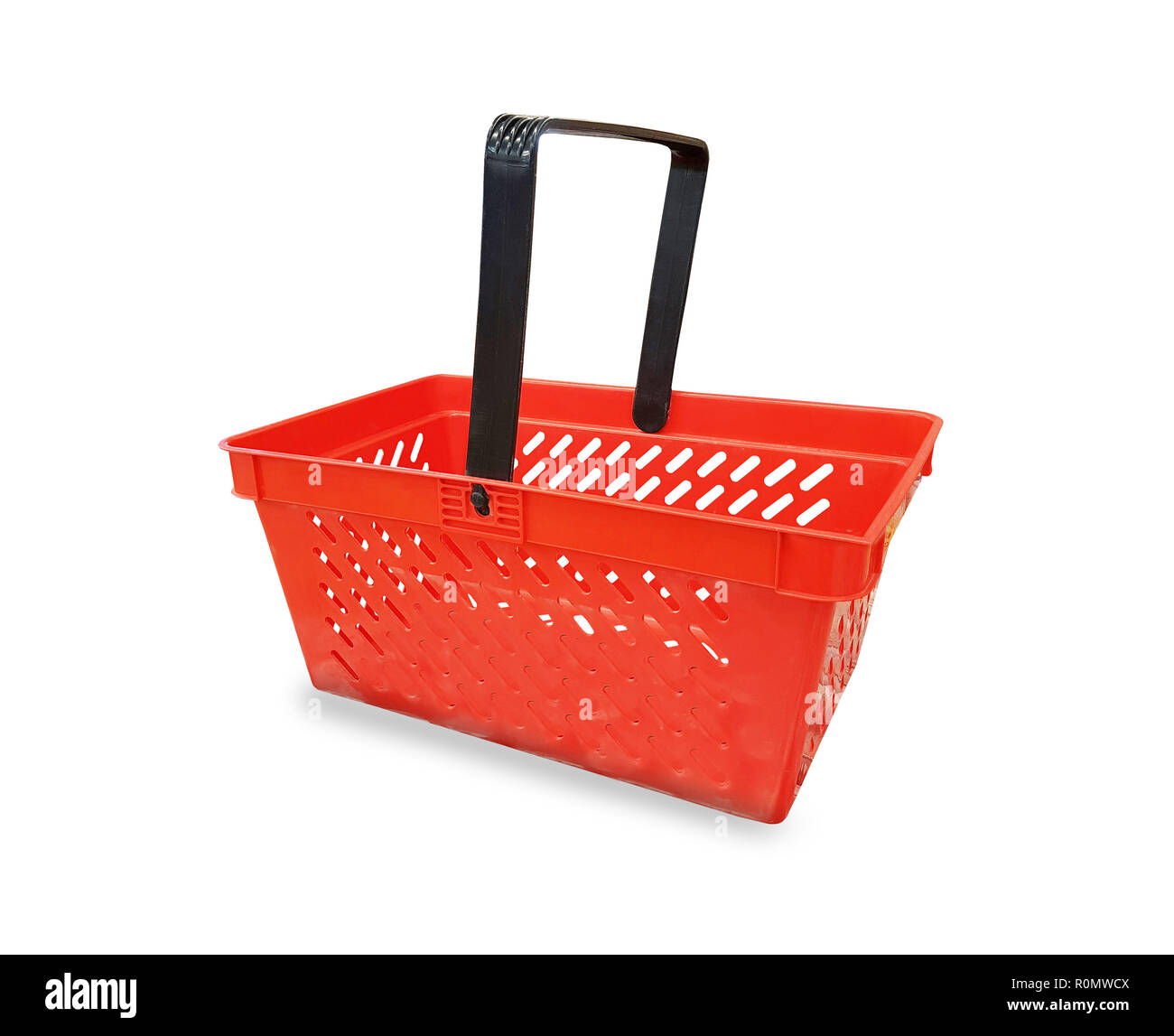 Empty shopping basket isolated on white background Stock Photo - Alamy