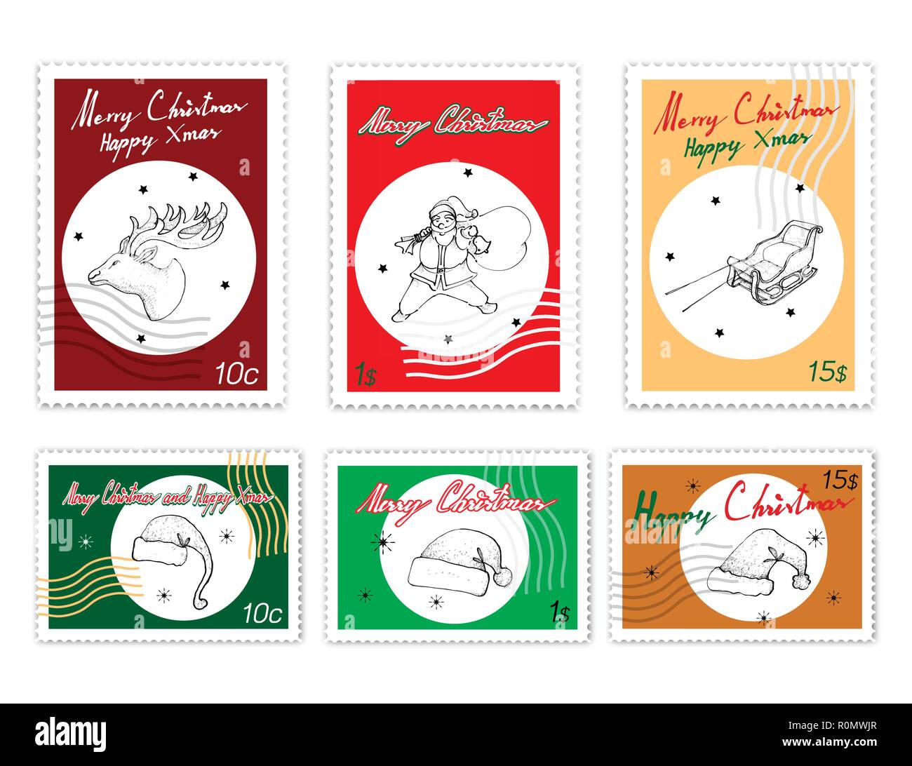 Line engraving postage Stock Vector Images - Alamy