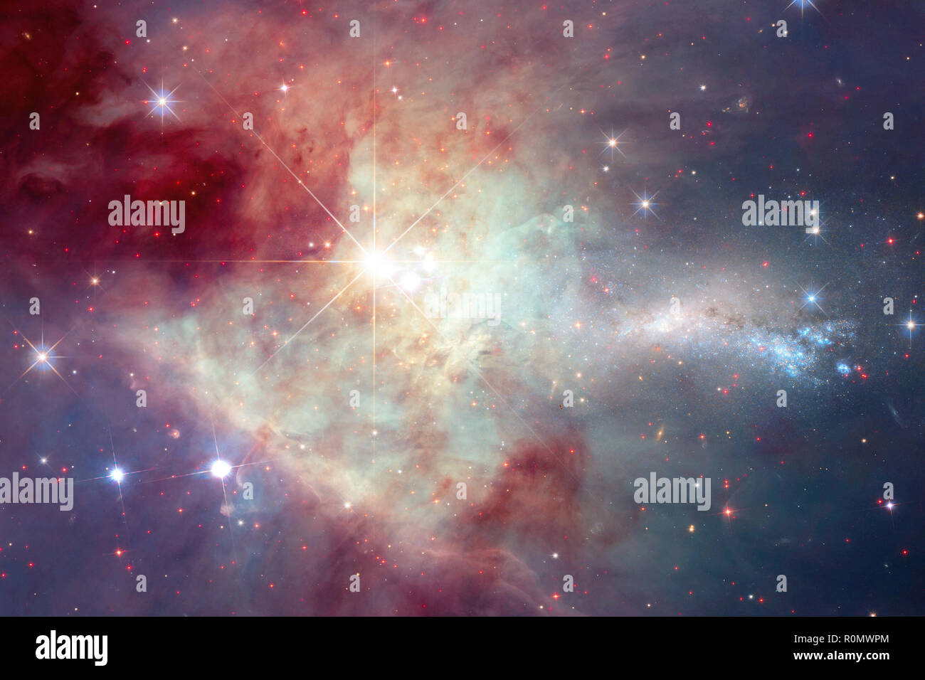 Galaxy, starfield, nebulae, cluster of stars in deep space. Science ...